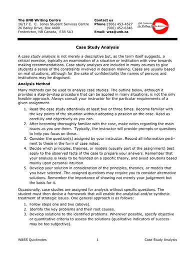 FREE 9 Case Study Analysis Samples In PDF MS Word
