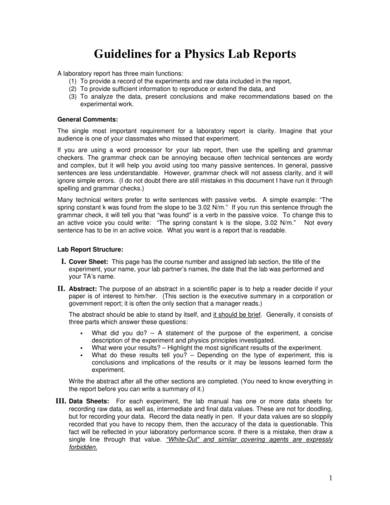 FREE 10 Physics Lab Report Samples In PDF MS Word