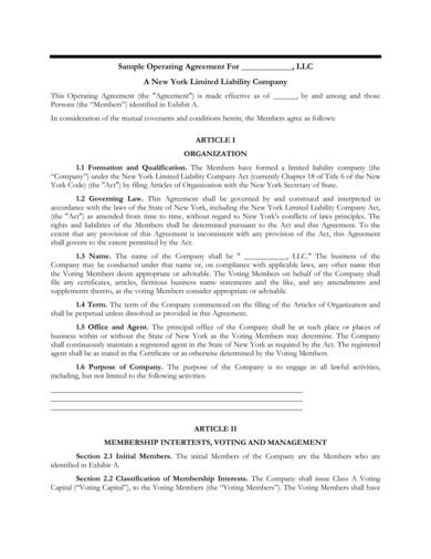 Operating Agreement Llc Nj Template PDF Template