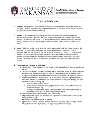  Company Trip Report Sample EXAMPLES Of Field Trip Report 2022 11 16
