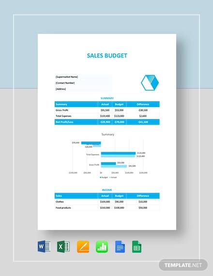 FREE 11 Sales Budget Samples In Google Docs Google Sheets Excel 