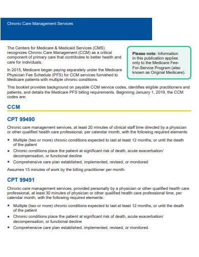 FREE 10 Chronic Care Management Samples In PDF DOC