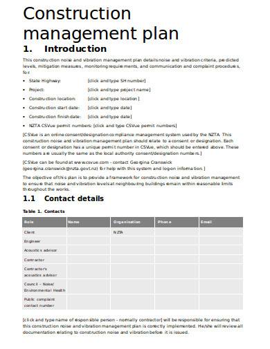 FREE 19 Construction Management Plan Samples In PDF Google Docs 