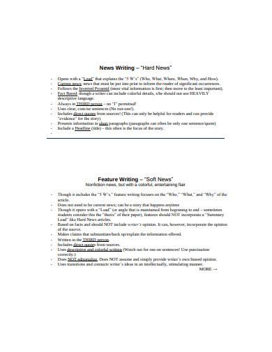 FREE 8 Feature Writing Samples In PDF DOC