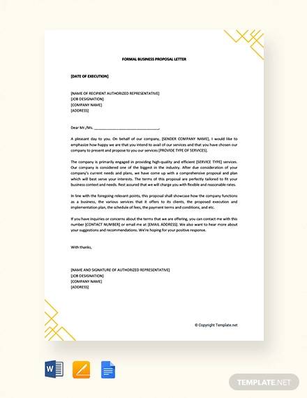 FREE 34 Business Proposal Letter Templates In PDF