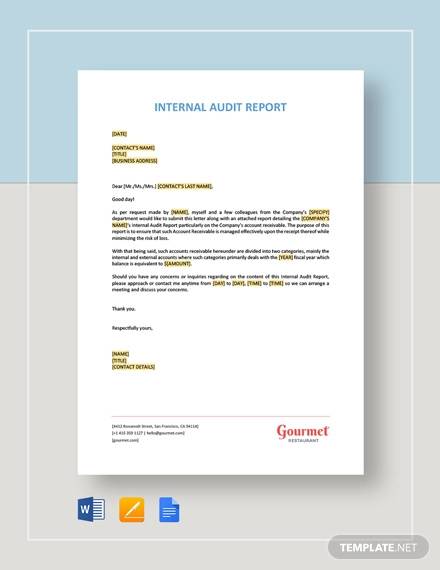 FREE 14 Internal Audit Report Templates In PDF MS Word