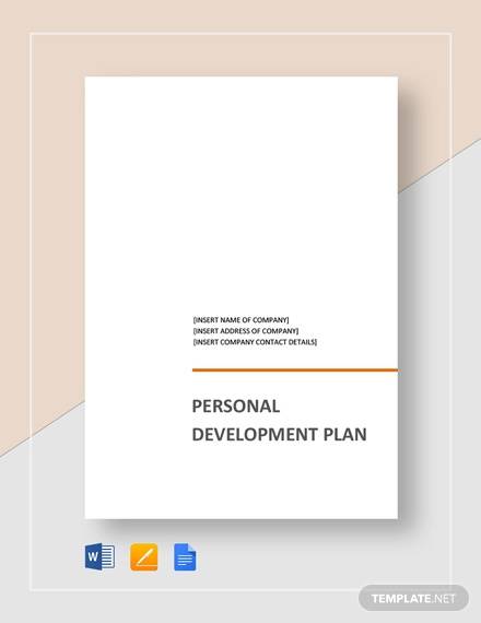 Self Development Plan Template For Your Needs