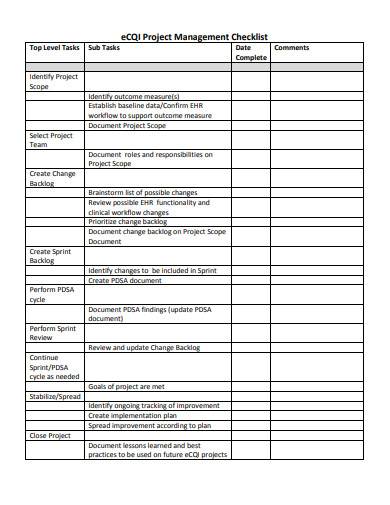 FREE 14 Project Management Checklist Samples In PDF DOC