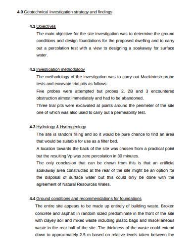 FREE 15 Site Investigation Report Samples In PDF DOC