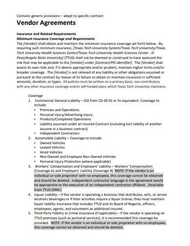 FREE 7 Vendor Management Agreement Samples In DOC PDF
