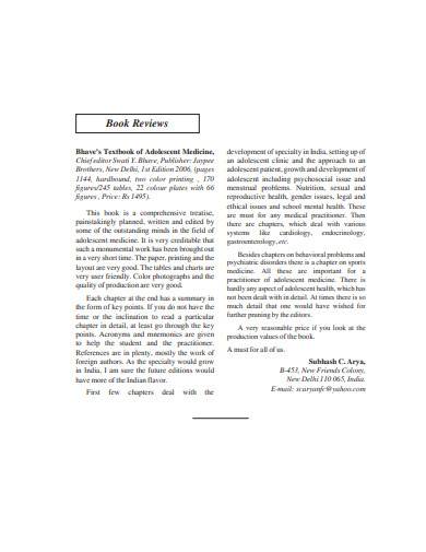 FREE 15 Book Review Samples In MS Word Google Docs PDF