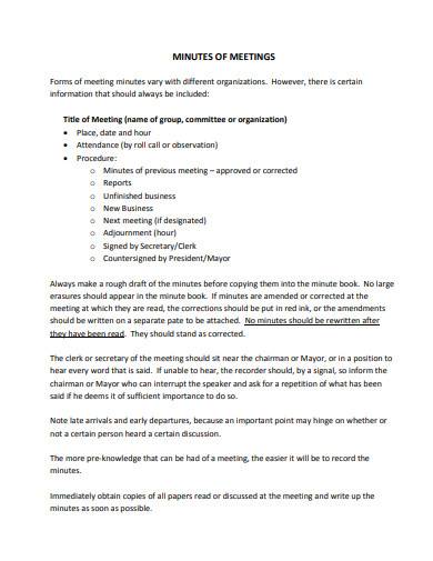  How To Write Minutes Sample How To Write Effective Meeting Minutes 