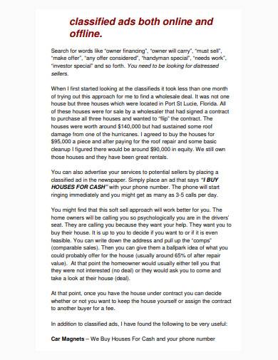 FREE 7 Wholesale Real Estate Samples In PDF DOC
