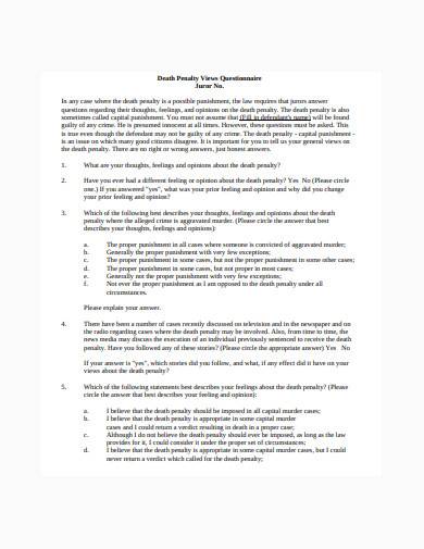 FREE 10+ Juror Information Form Samples in PDF | MS Word