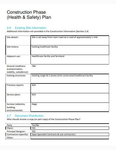 Free Construction Phase Plan Template 2018
