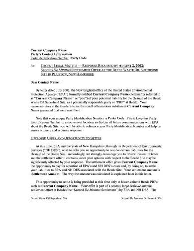 FREE 10 Settlement Offer Letter Samples In PDF MS Word