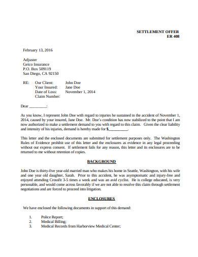 FREE 10 Settlement Offer Letter Samples In PDF MS Word