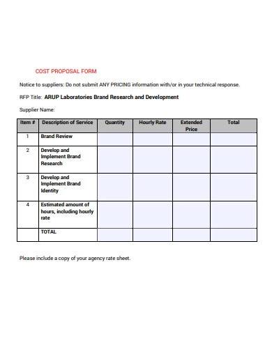 FREE 10 Cost Proposal Samples Templates In PDF
