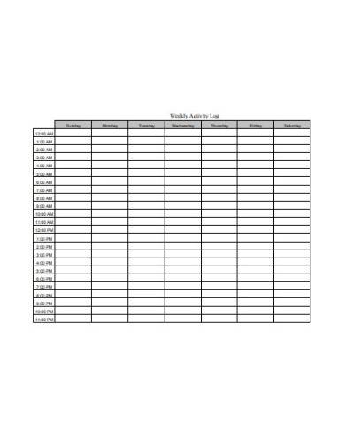 FREE 10 Activity Log Samples And Templates In MS Word PDF