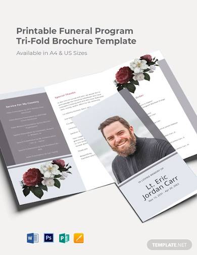 FREE 17 Sample Funeral Program Format Templates In PDF MS Word PSD 