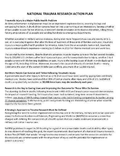 FREE 10 Research Action Plan Samples In PDF MS Word