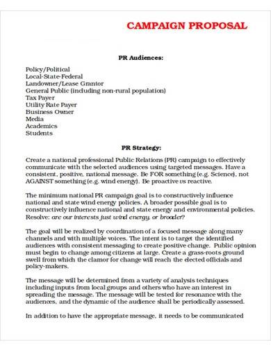 FREE 10 Campaign Proposal Samples In MS Word Pages Google Docs PDF