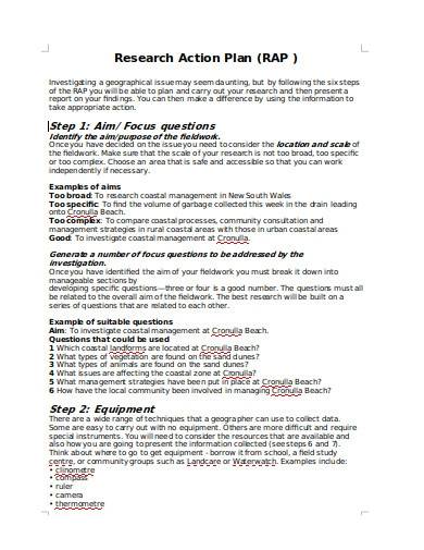 FREE 10 Research Action Plan Samples In PDF MS Word