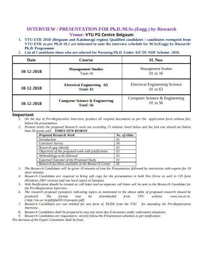 FREE 10 Research Interview Schedule Samples In PDF