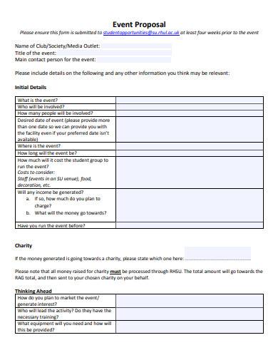 FREE 10 Charity Event Proposal Samples Templates In MS Word PDF
