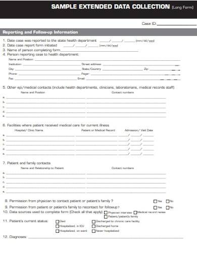 FREE 10 Research Data Collection Form Samples Templates In PDF MS Word