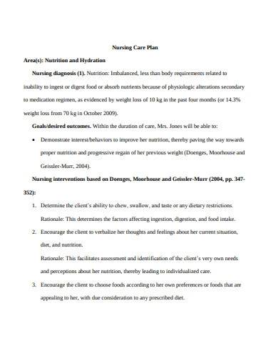 Sample Case Study For Nursing Care Plan