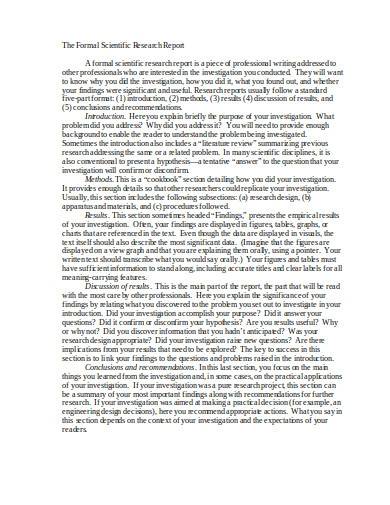 FREE 10 Scientific Research Report Samples In MS Word PDF