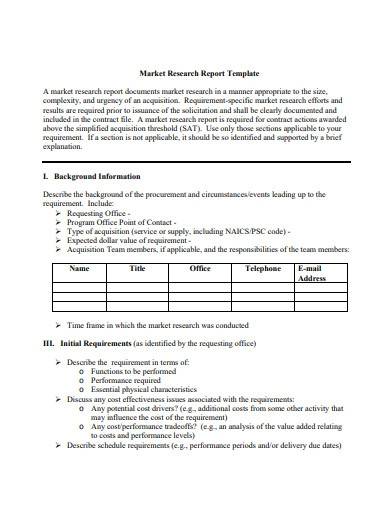 FREE 10 Marketing Research Report Samples Templates In MS Word PDF