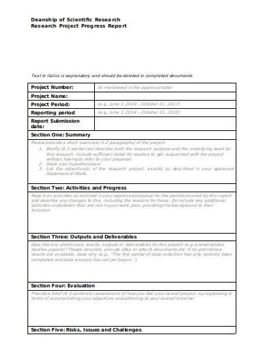 FREE 10 Research Progress Report Samples In MS Word PDF