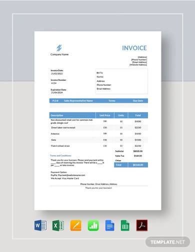 FREE 12 Roofing Estimate Samples In MS Word Pages Google Docs 