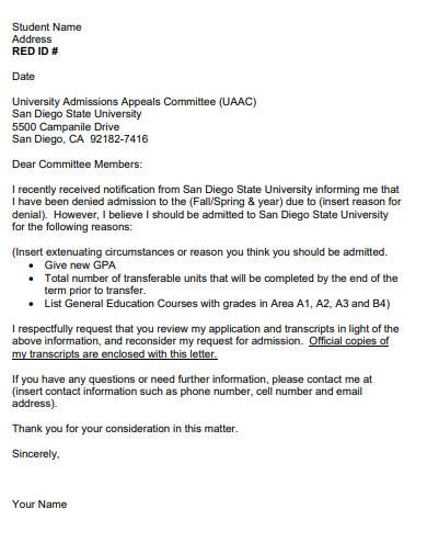 FREE 11 School Appeal Letter Samples Templates In MS Word PDF