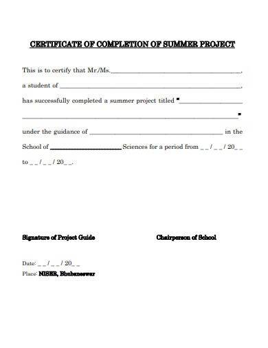 FREE 18 Project Completion Certificate Samples In MS Word PSD AI 