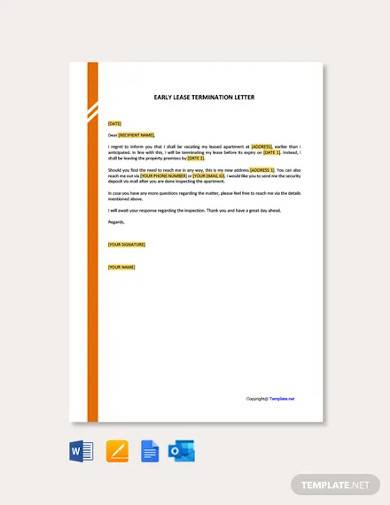 FREE 13 Sample Lease Termination Letter Templates In MS Word PDF 