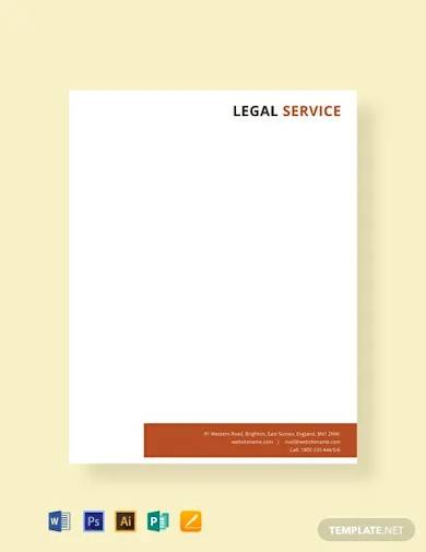 FREE 21 Sample Legal Letterhead Templates In AI InDesign MS Word 