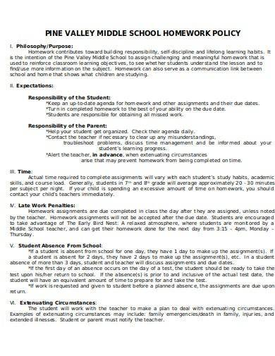 FREE 10 Homework Policy Samples In MS Word PDF