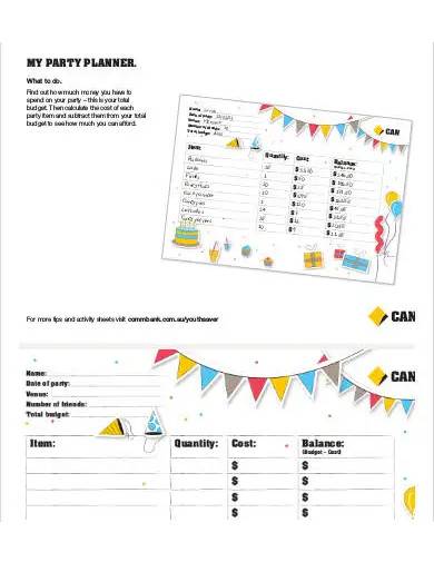 FREE 10 Party Budget Samples In MS Word Pages Google Docs Google 