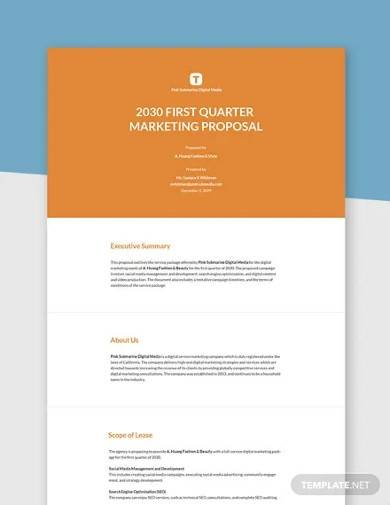 FREE 10 Digital Marketing Proposal Samples In MS Word Pages Google 