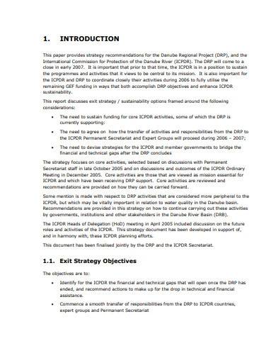 FREE 10 Exit Strategy Samples In PDF