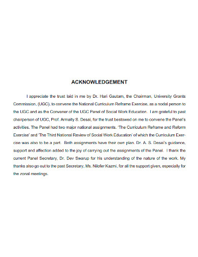 Acknowledgement For Group Project Report Ms Kayla Fuller