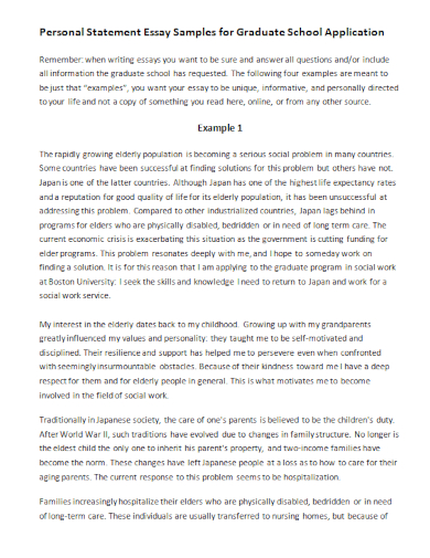 FREE 10 Graduate Personal Statement Samples Psychology School 