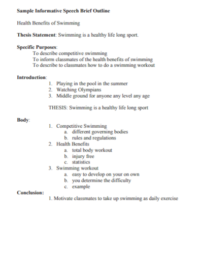 FREE 10 Informative Speech Thesis Statement Samples Paper Topic 