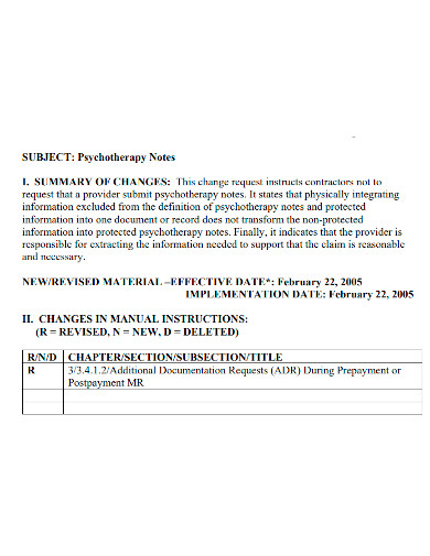 FREE 10 Psychotherapy Progress Note Samples In PDF