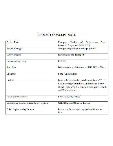 FREE 15 Concept Note Samples Project Education Journalism 