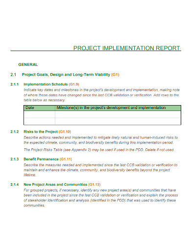 FREE 10 Project Implementation Report Samples Progress Status 