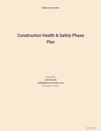 FREE 10 Construction Health And Safety Plan Samples Phase Stage 
